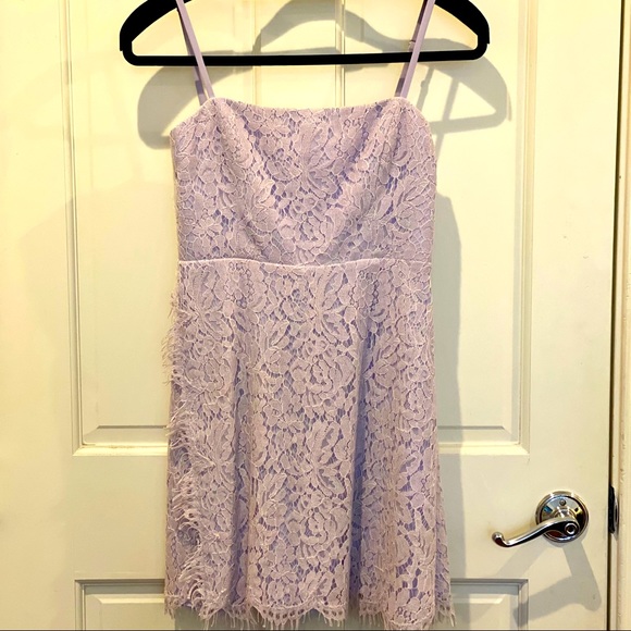 Fame and Partners | Dresses | Fame Partners Strappy Lace Lilac Dress ...